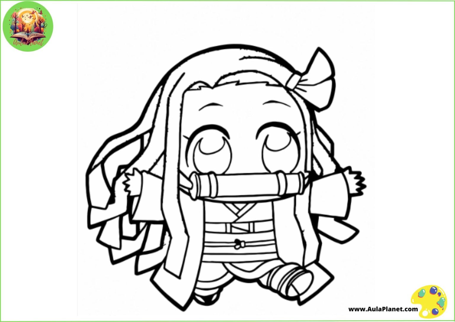 Nezuko para Colorear: Sumérgete en el Arte de Demon Slayer