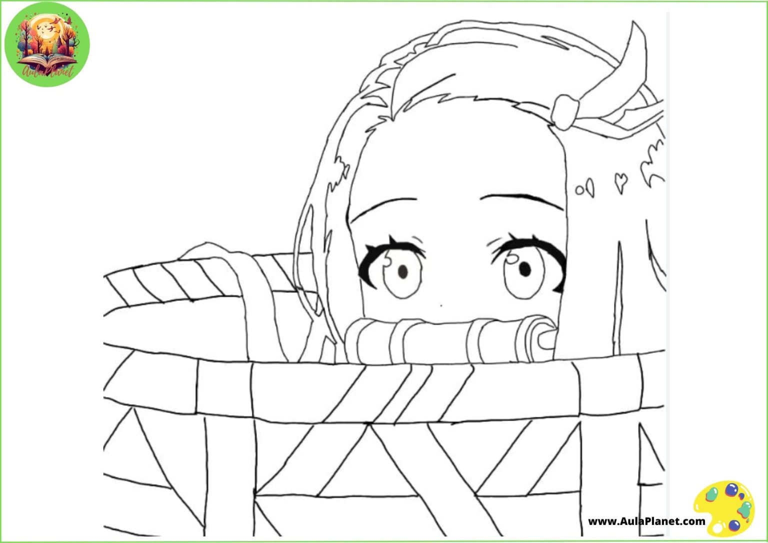 Nezuko para Colorear: Sumérgete en el Arte de Demon Slayer