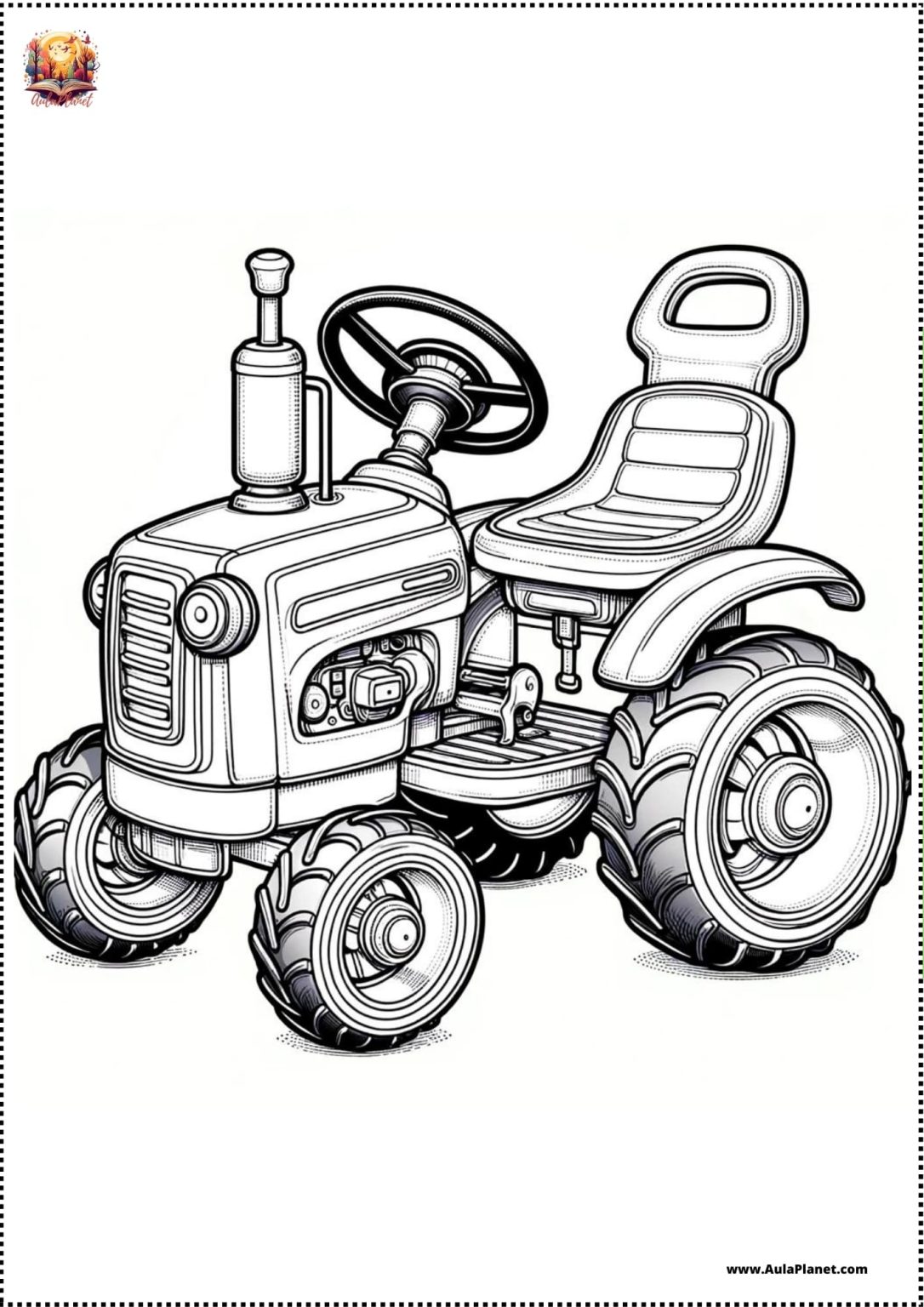 Dibujos de Tractores para Colorear: Descarga e Imprime Gratis