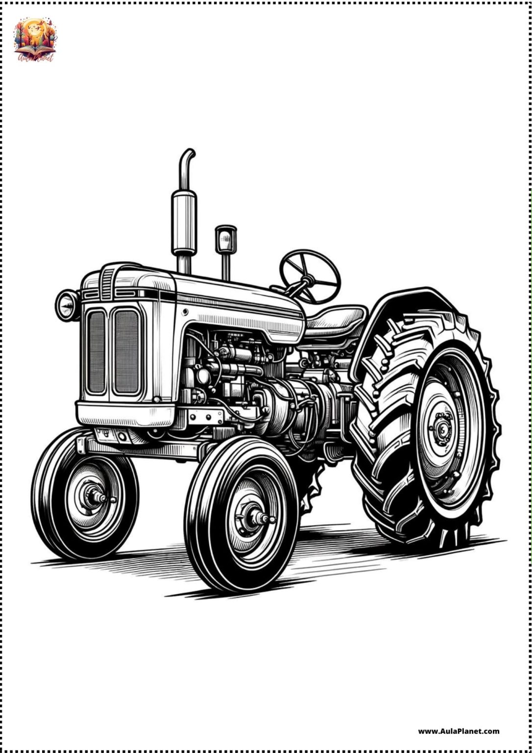 Dibujos de Tractores para Colorear: Descarga e Imprime Gratis