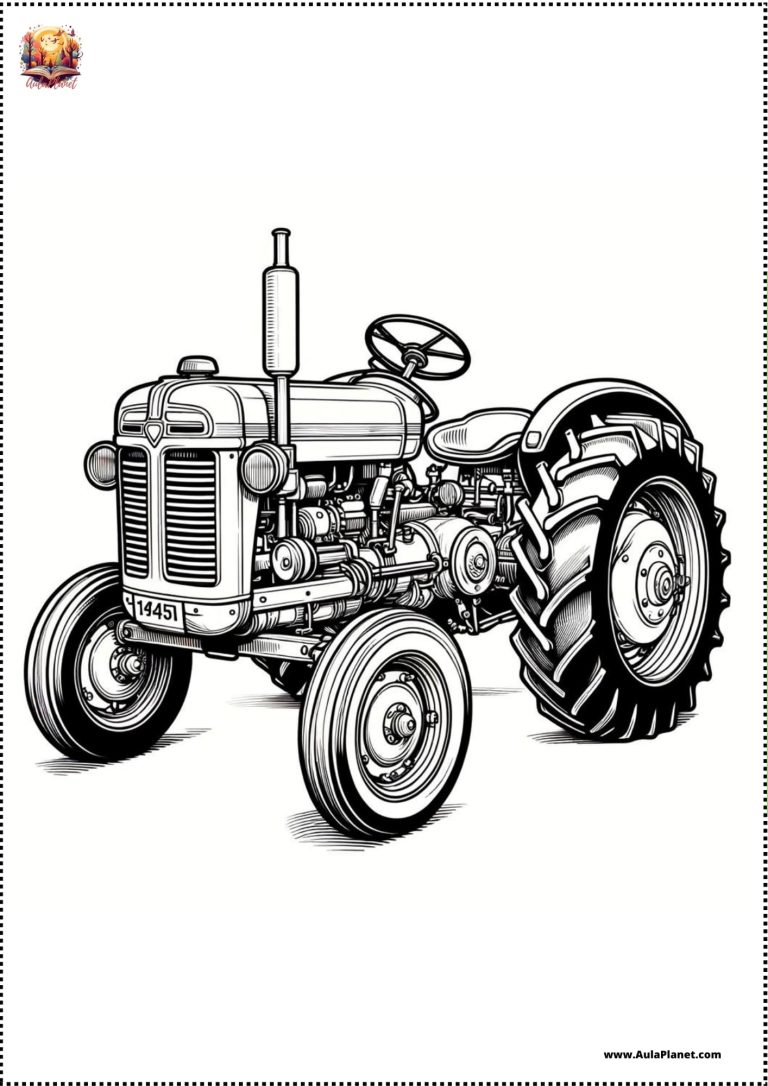 Dibujos de Tractores para Colorear: Descarga e Imprime Gratis