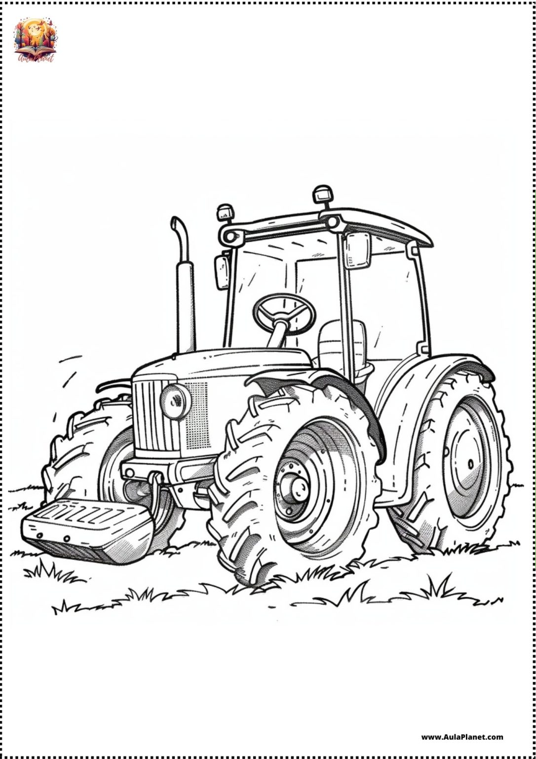 Dibujos de Tractores para Colorear: Descarga e Imprime Gratis