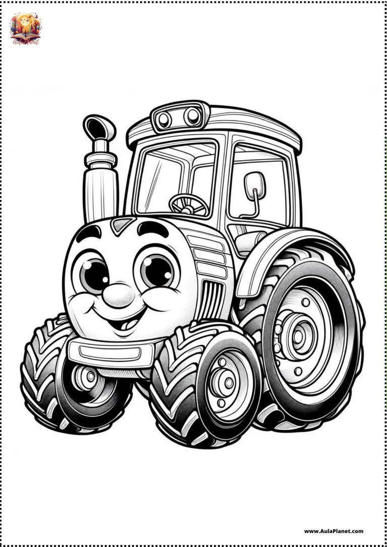 Dibujos de Tractores para Colorear: Descarga e Imprime Gratis