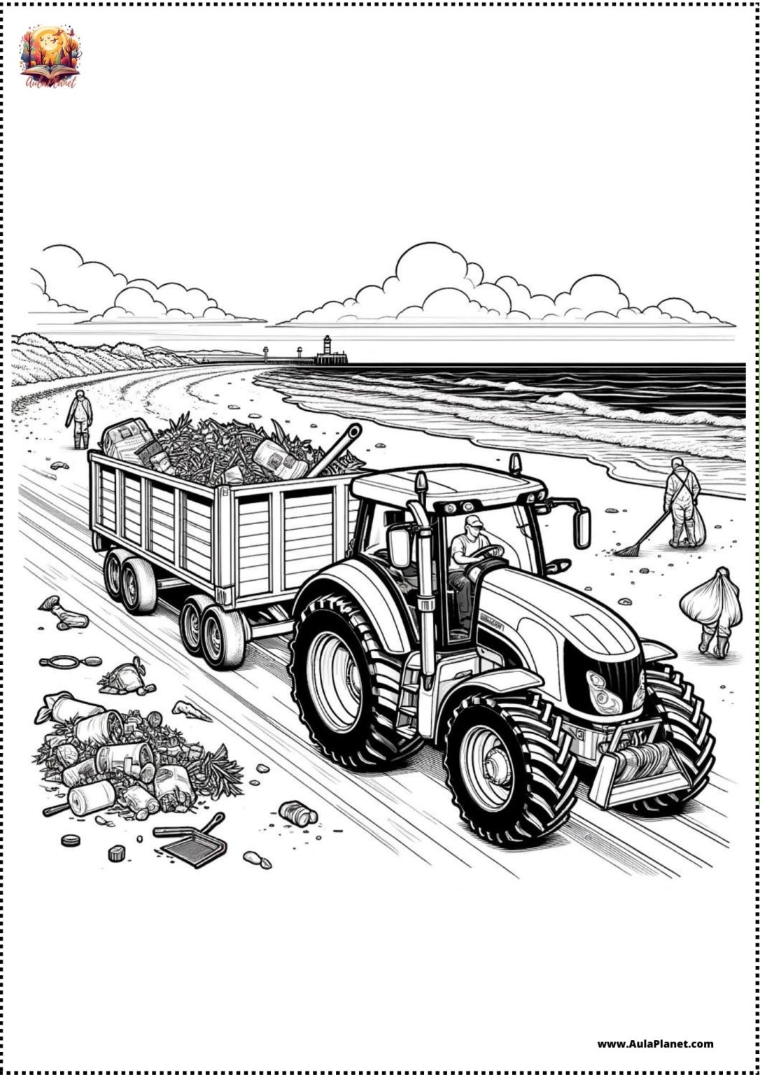 Dibujos de Tractores para Colorear: Descarga e Imprime Gratis