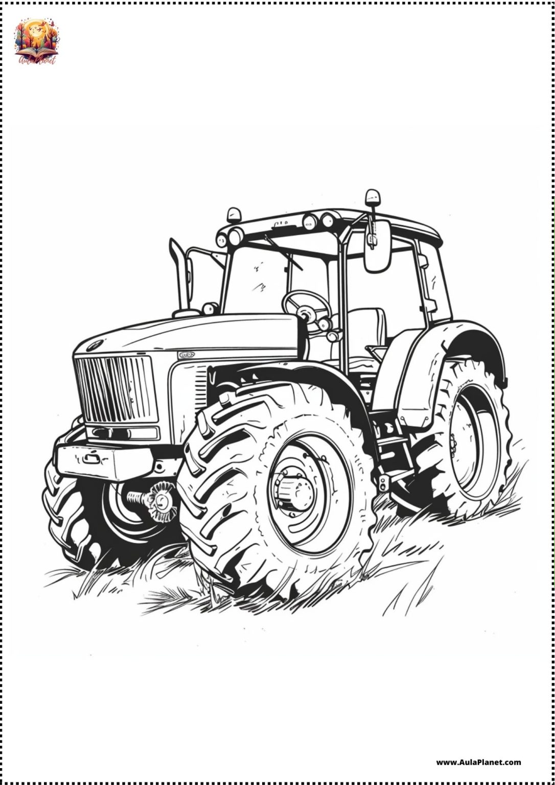 Dibujos de Tractores para Colorear: Descarga e Imprime Gratis