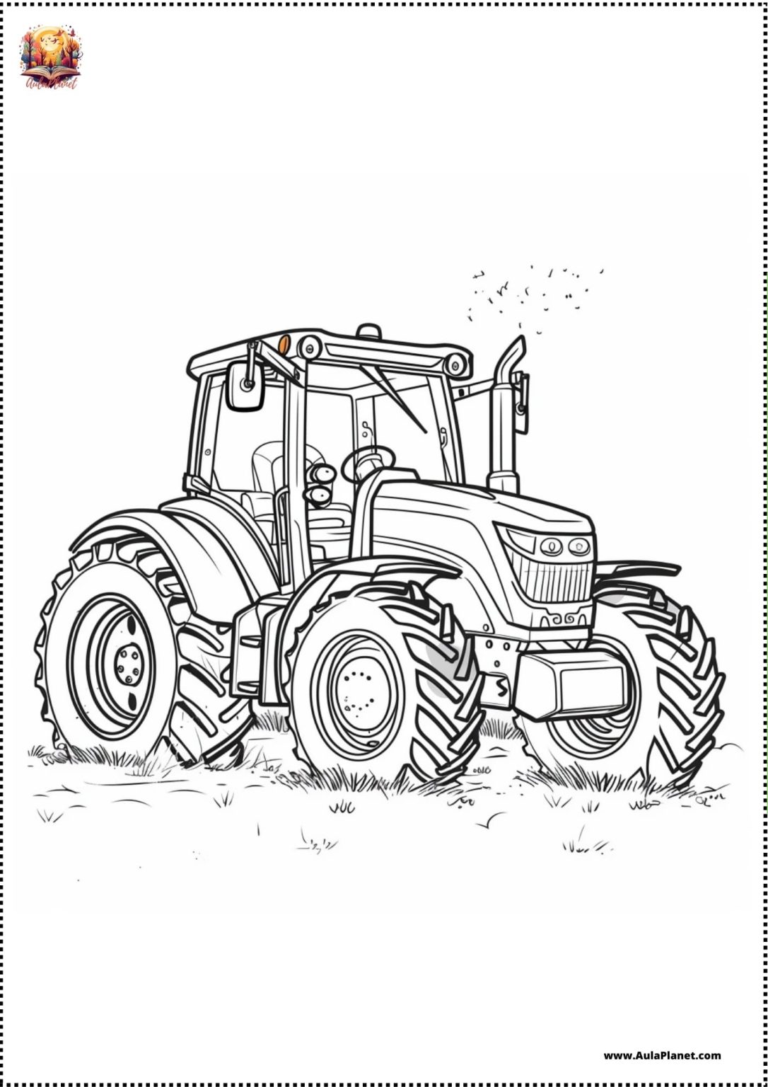 Dibujos de Tractores para Colorear: Descarga e Imprime Gratis