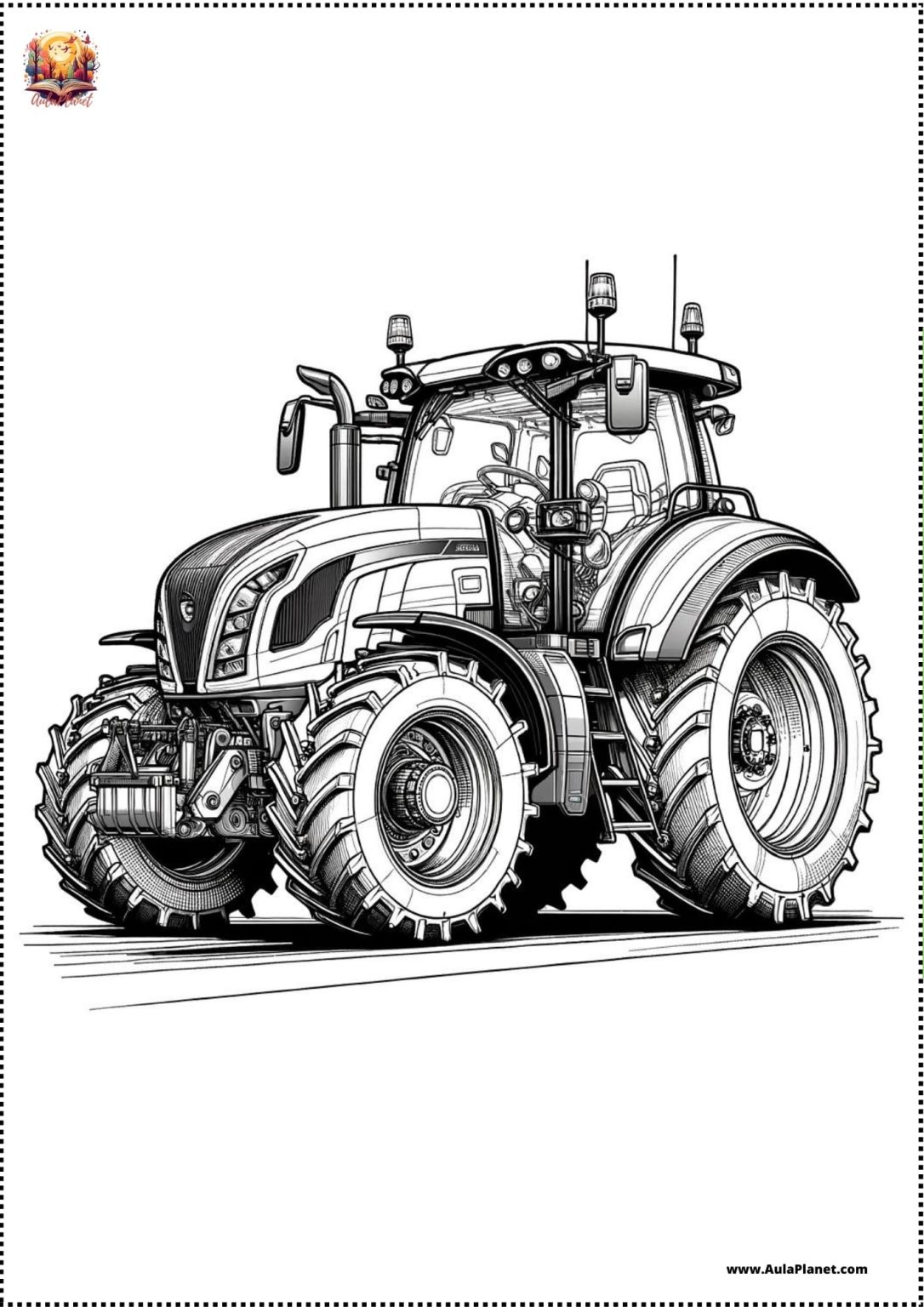 Dibujos de Tractores para Colorear: Descarga e Imprime Gratis