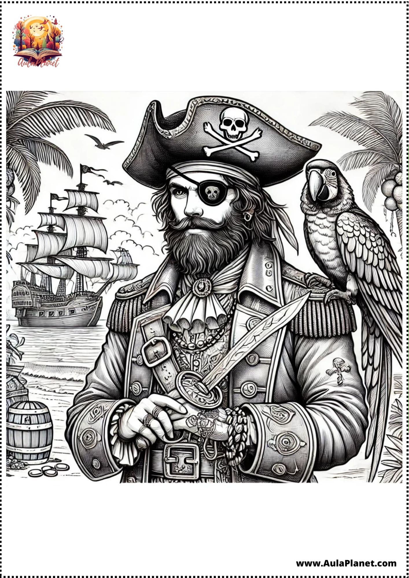 Dibujos de Piratas para Colorear: ¡Al abordaje!