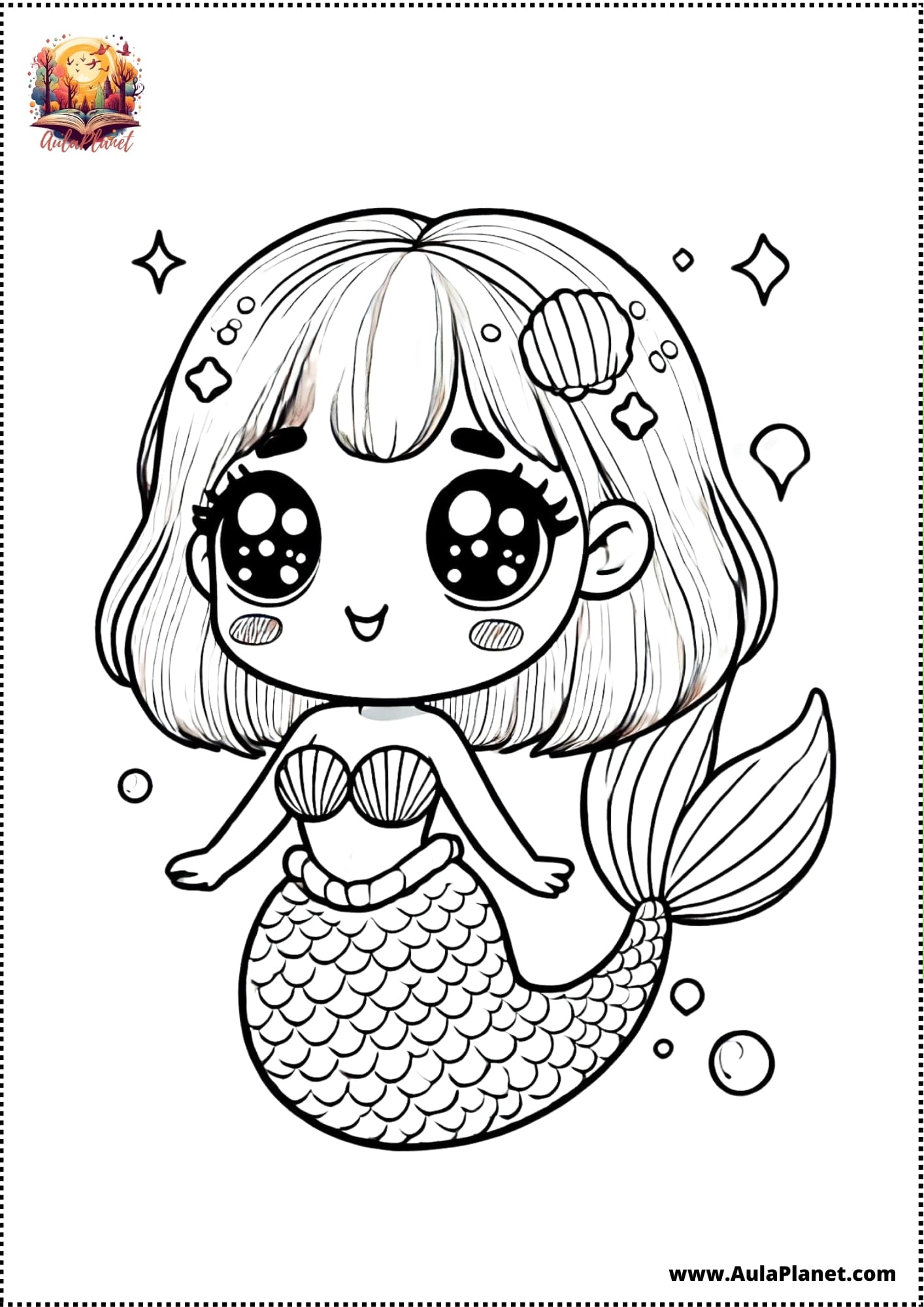 Dibujos de Sirenas Kawaii para Colorear: Encanta y Crea con Arte Mágico