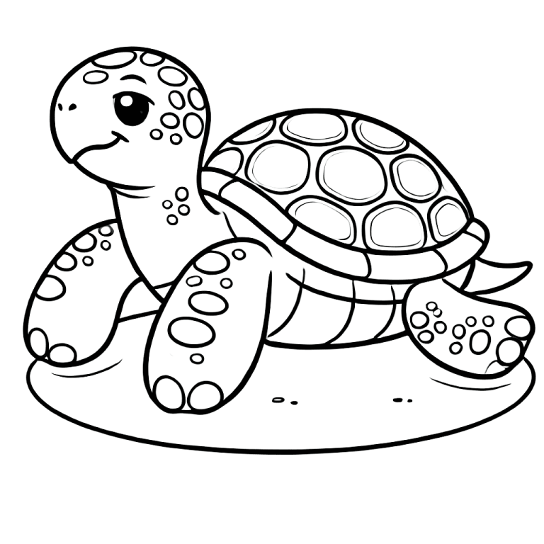 Dibujos de Tortugas para Colorear (PDF para imprimir gratis)