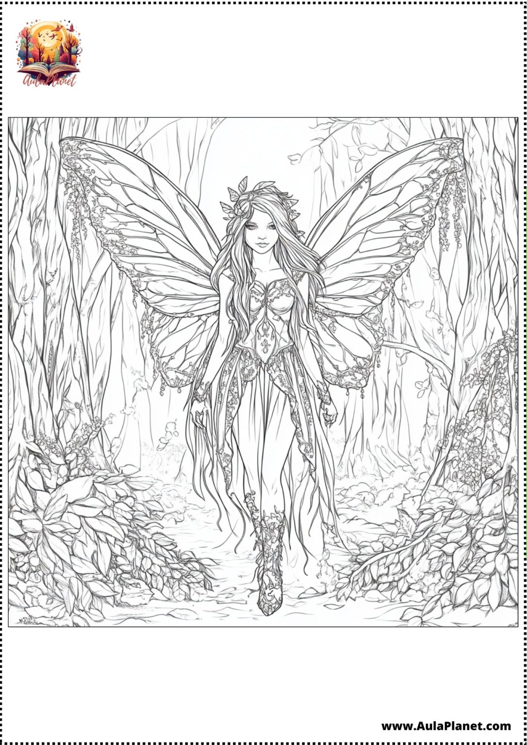 Disegni di Fate da Colorare: Scarica e Stampa Gratis