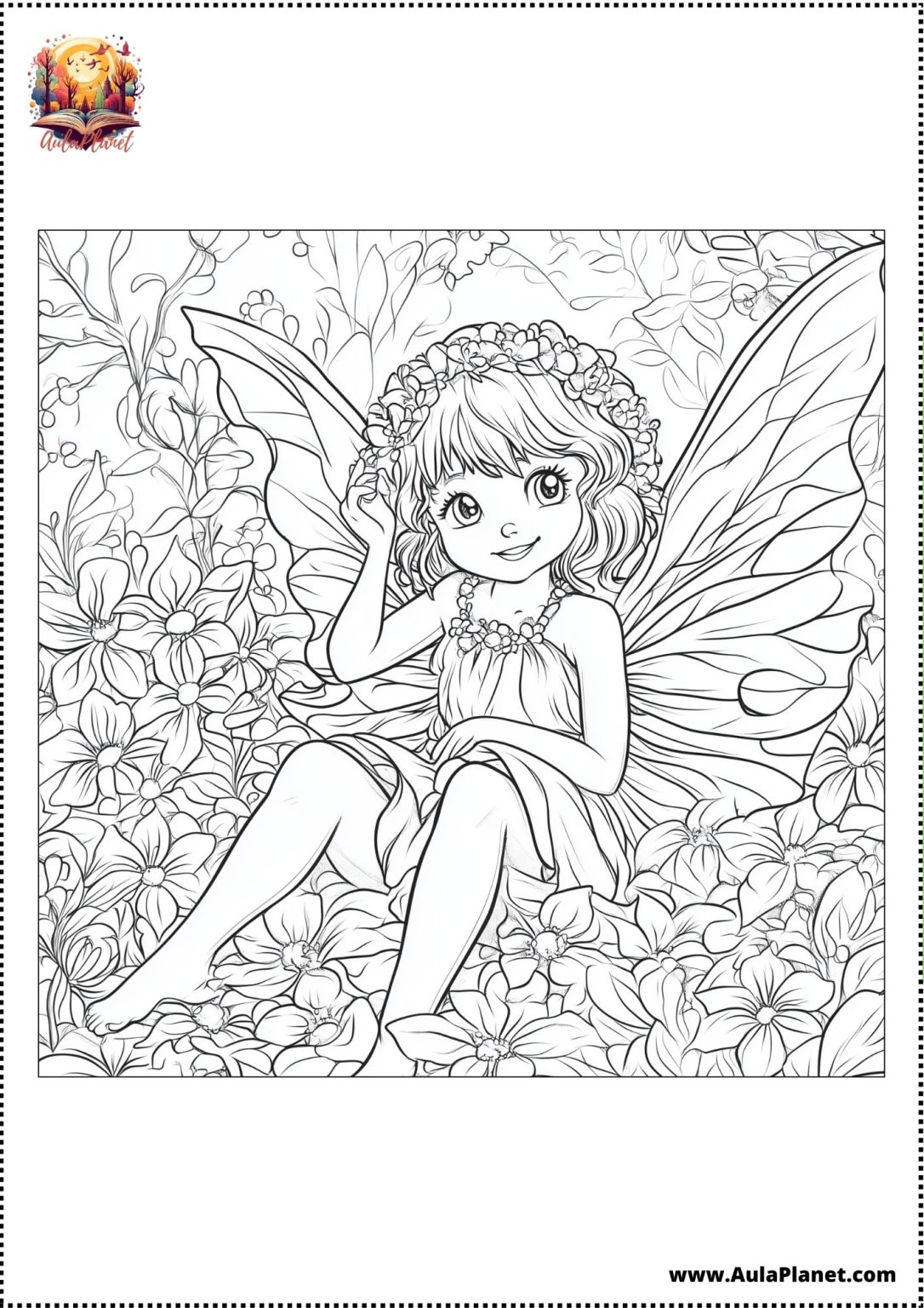 Disegni di Fate da Colorare: Scarica e Stampa Gratis