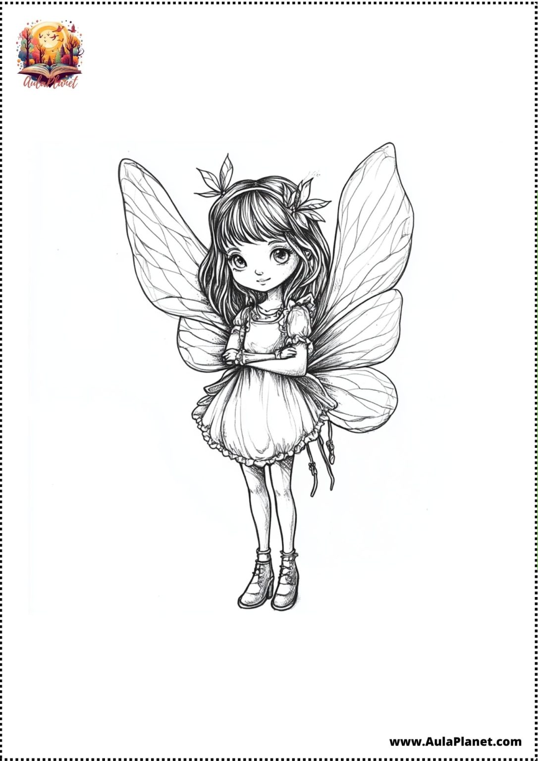 Disegni di Fate da Colorare: Scarica e Stampa Gratis