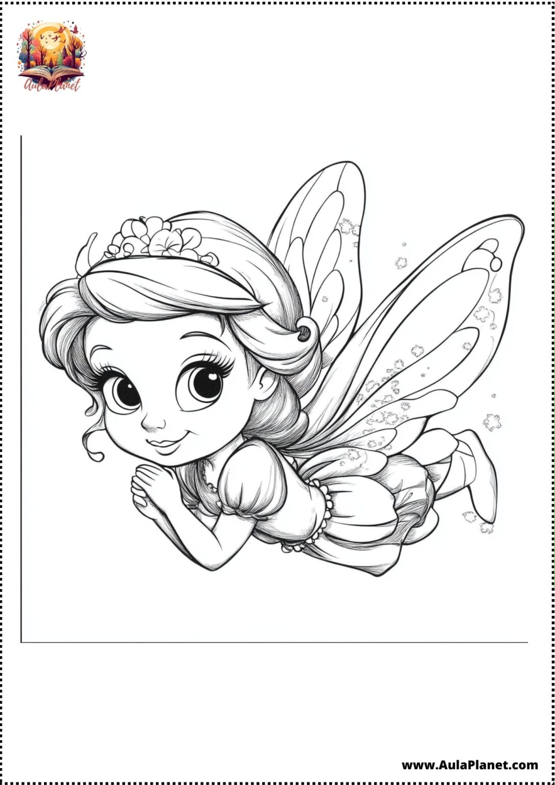 Disegni di Fate da Colorare: Scarica e Stampa Gratis