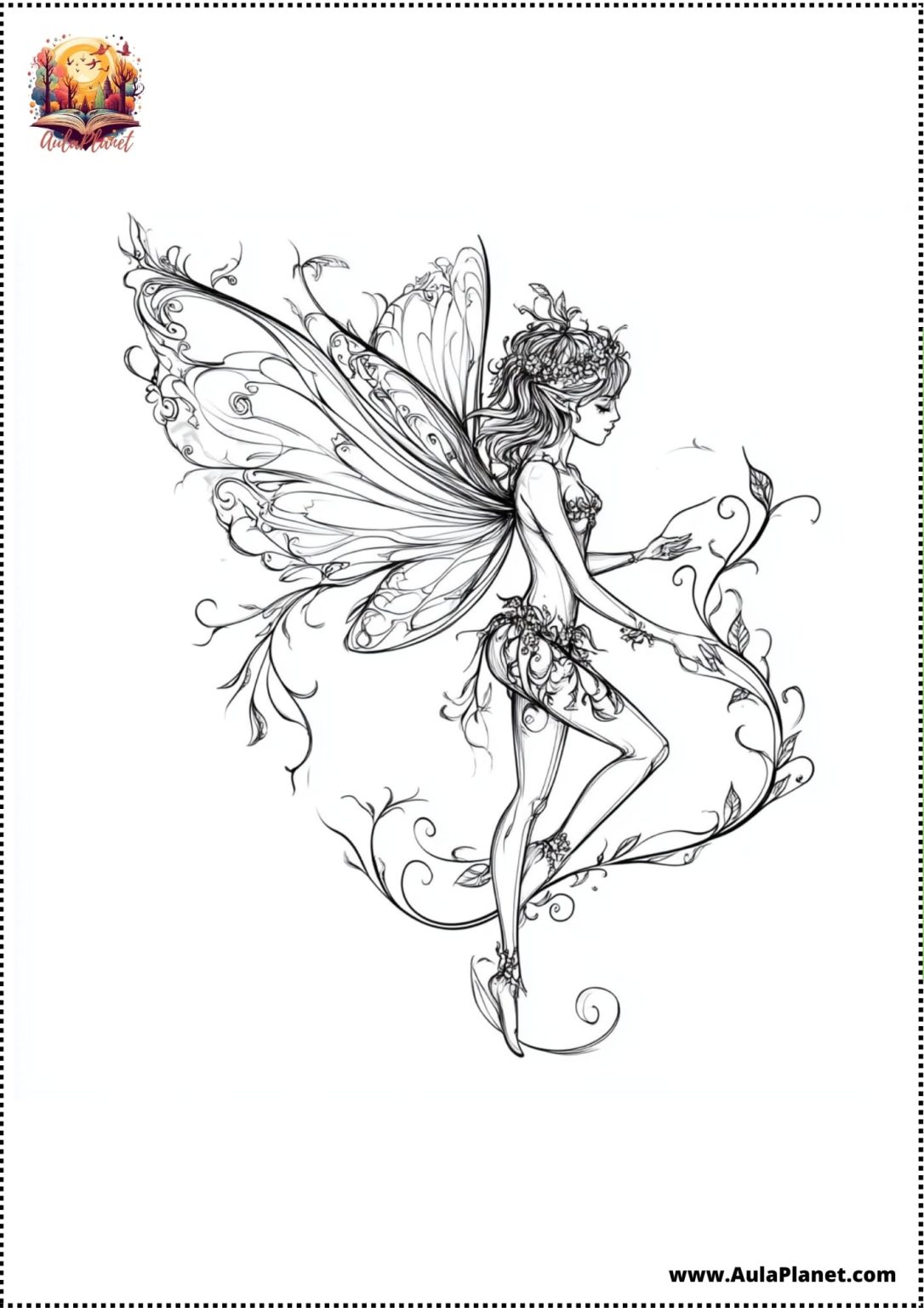Disegni di Fate da Colorare: Scarica e Stampa Gratis