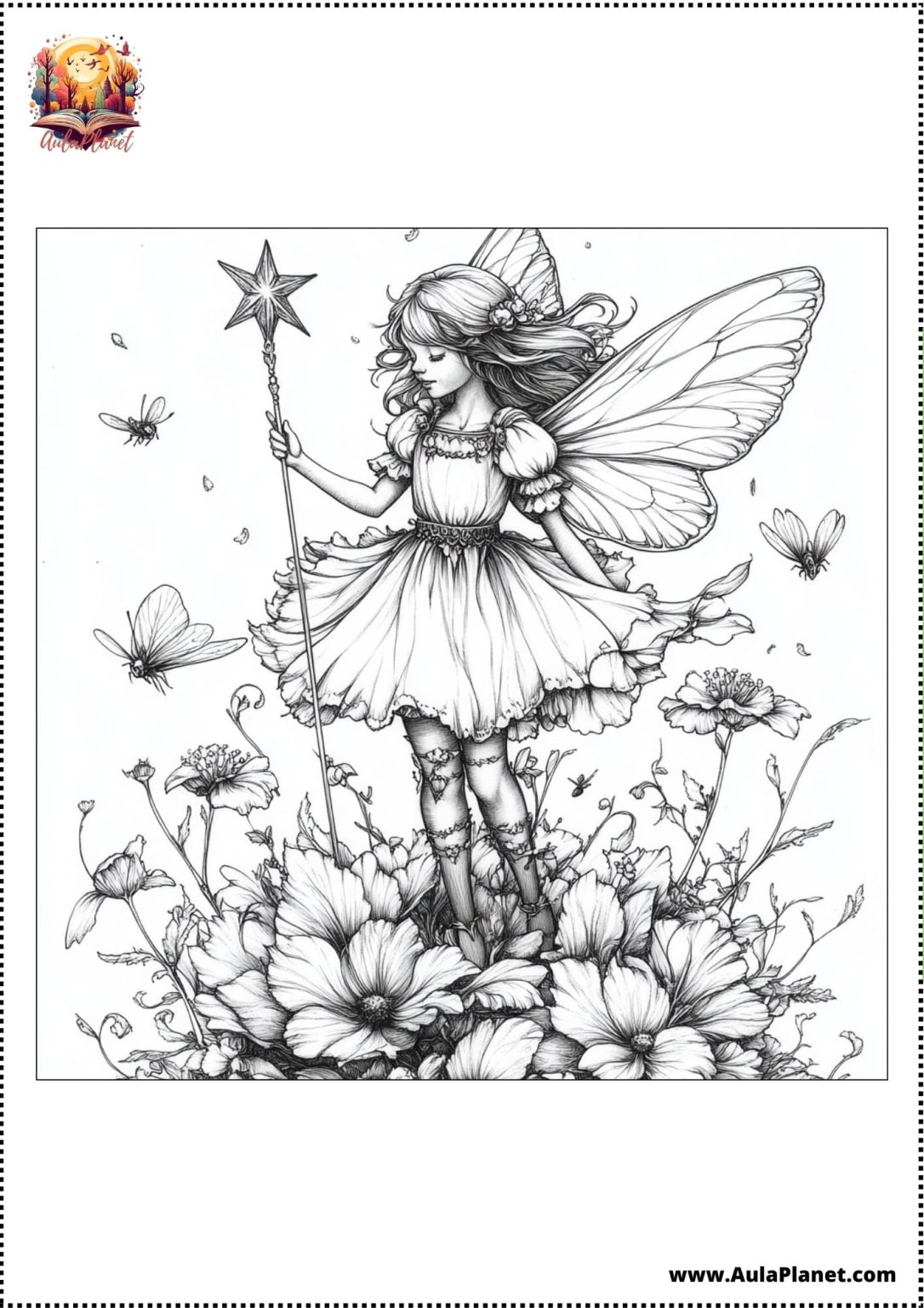 Disegni di Fate da Colorare: Scarica e Stampa Gratis