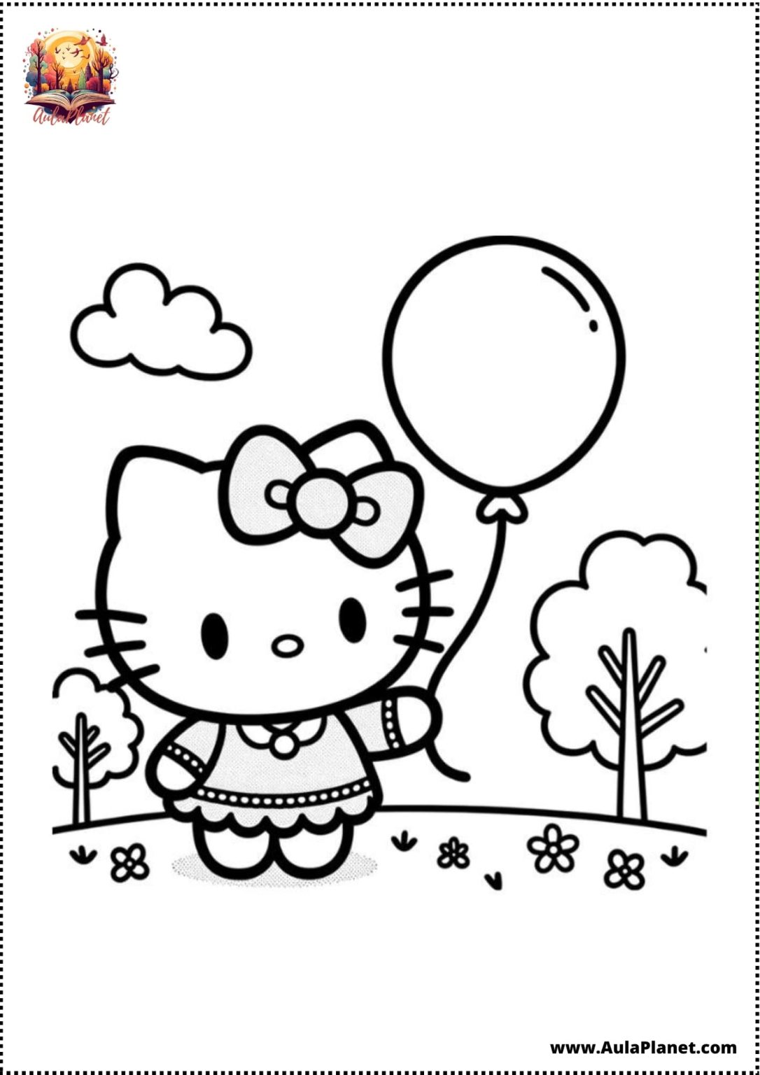 Dibujos de Hello Kitty para Colorear e Imprimir Gratis