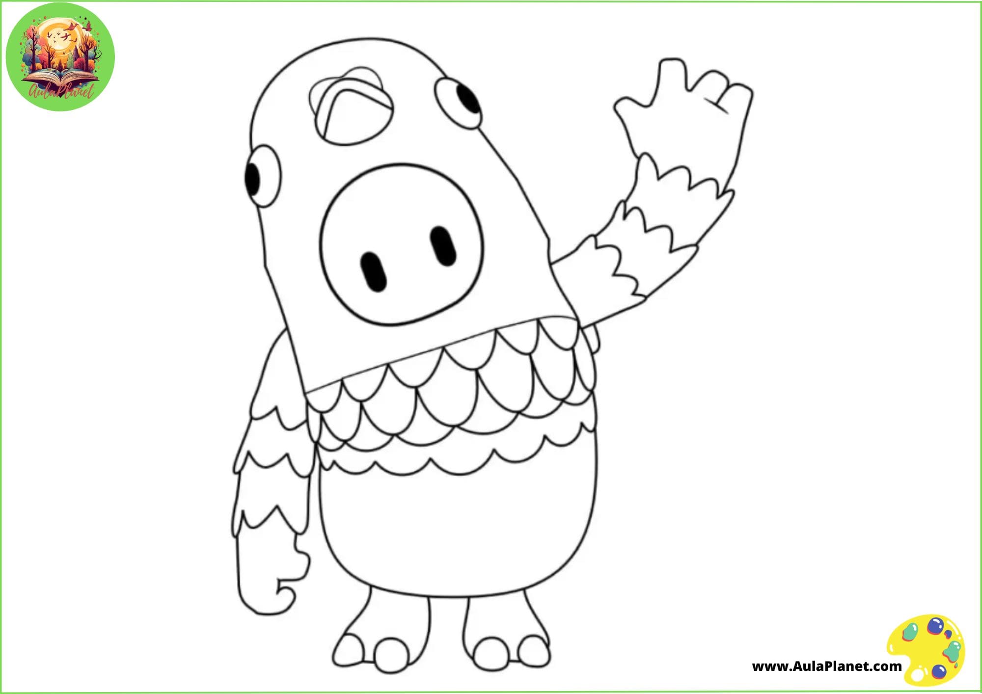 Disegni di Stumble Guys da Colorare: Scarica e Stampa Gratis