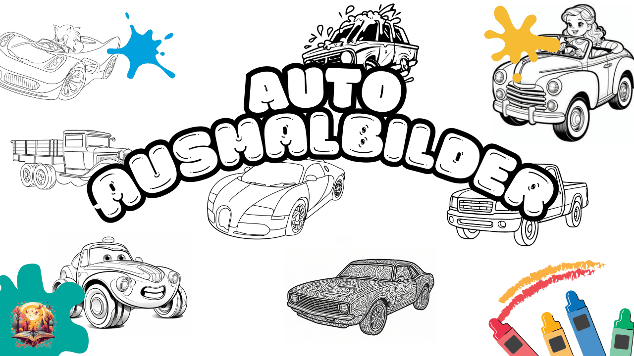 Auto Ausmalbilder zum Ausdrucken: Kostenlos Herunterladen
