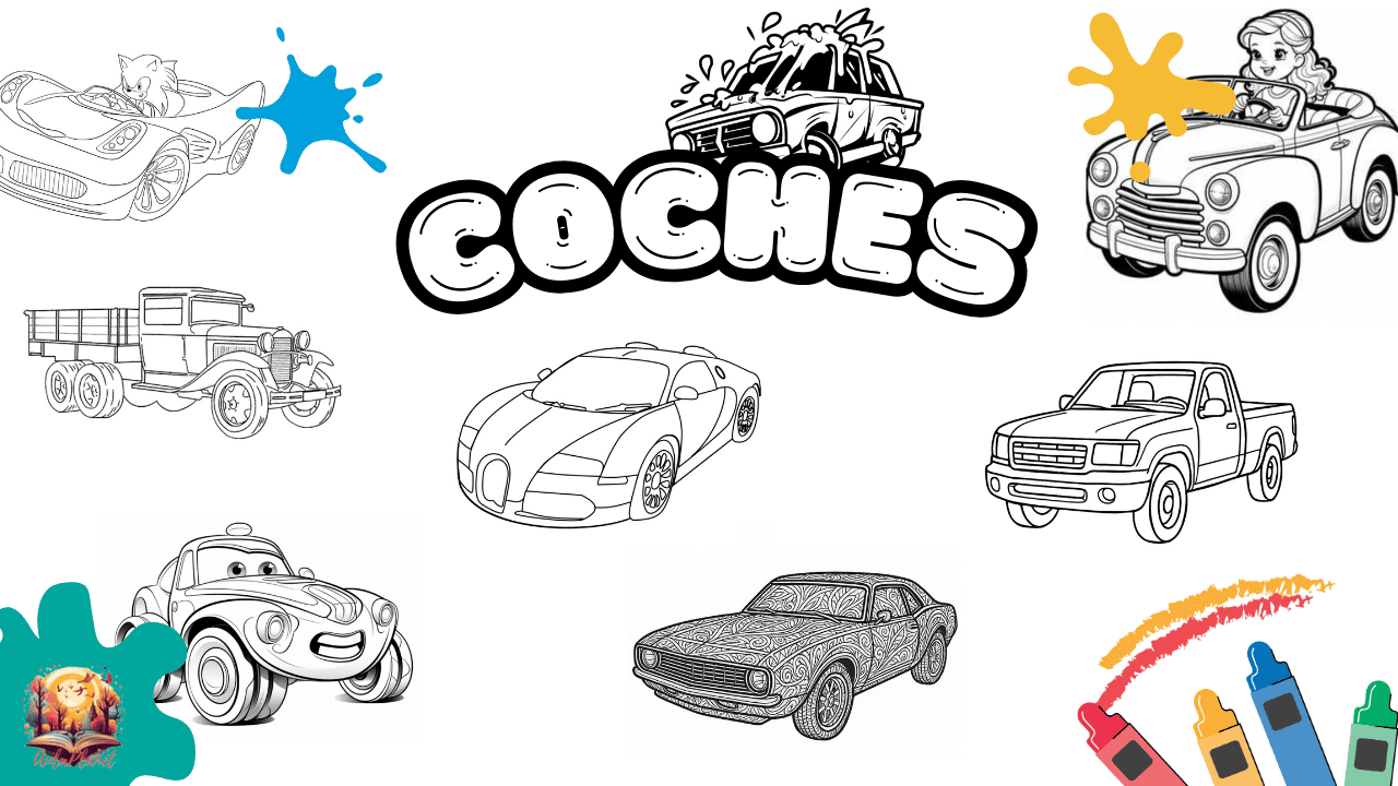 Dibujos de Coches para Colorear: Descarga e Imprime Gratis