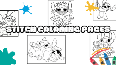 Stitch Coloring Pages to Print and Color (Free PDF Printables)