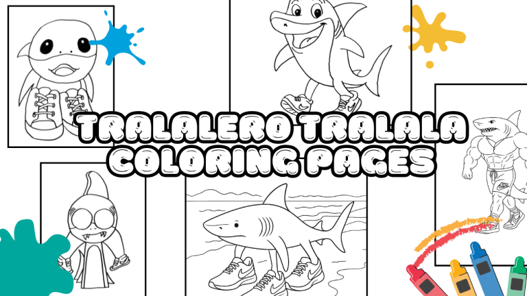 Tralalero Tralala Coloring Pages to Print and Color for Free