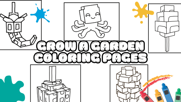 Grow a Garden Coloring Pages – Download and Print for Free