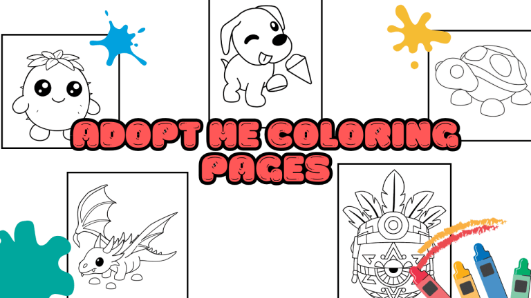 Adopt Me Coloring Pages – Download and Print for Free