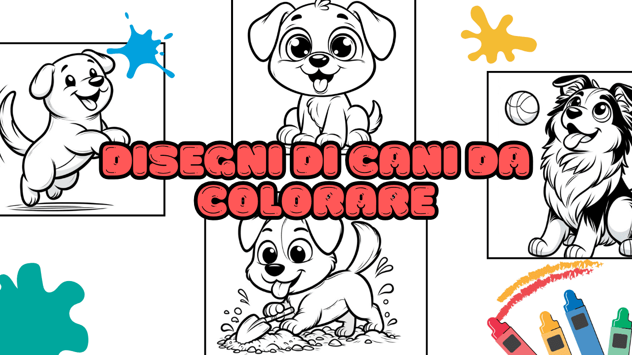 Disegni di cani da colorare – Scarica e Stampa Gratis