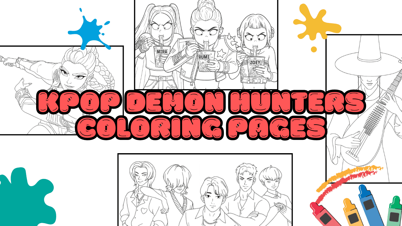 KPop Demon Hunters Coloring Pages - Download and Print for Free