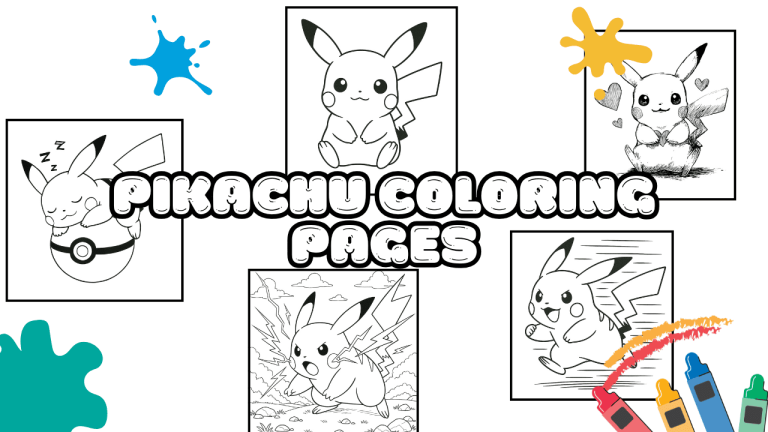 Pikachu Coloring Pages - Free Download & Print