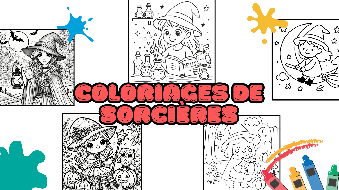 Coloriages de Sorcières - Télécharger et Imprimer Gratuitement