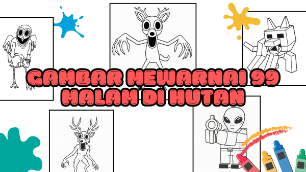 Gambar Mewarnai 99 Malam di Hutan – Cetak Gratis