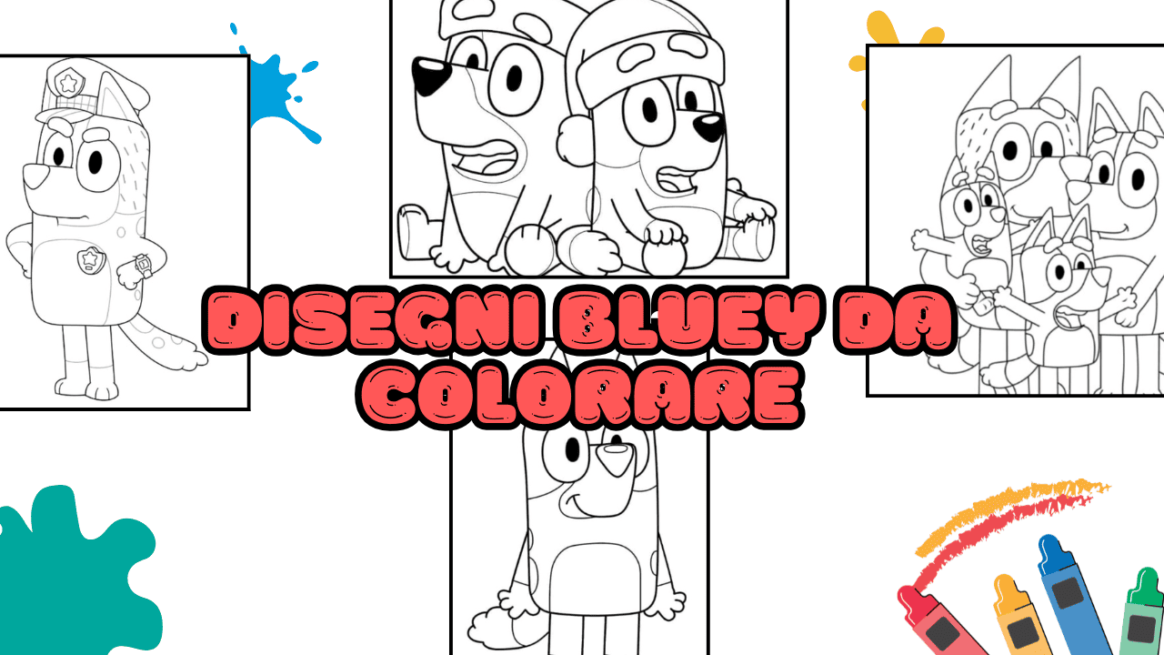 Disegni Bluey da Colorare - Scarica e Stampa Gratis