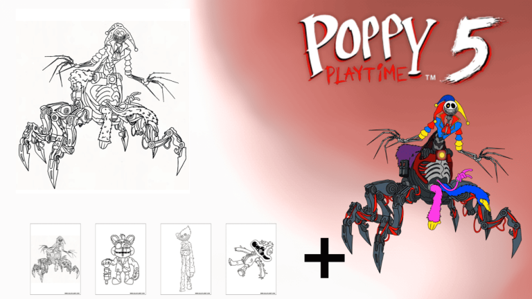 Poppy Playtime Chapter 5 Coloring Pages – Free Printable