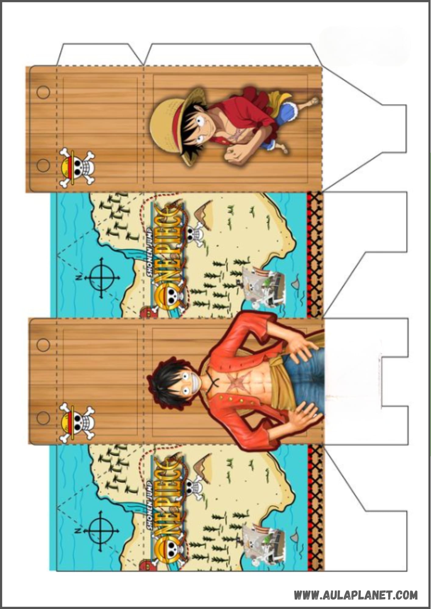 Printable One Piece Boxes Free | Papercraft Templates