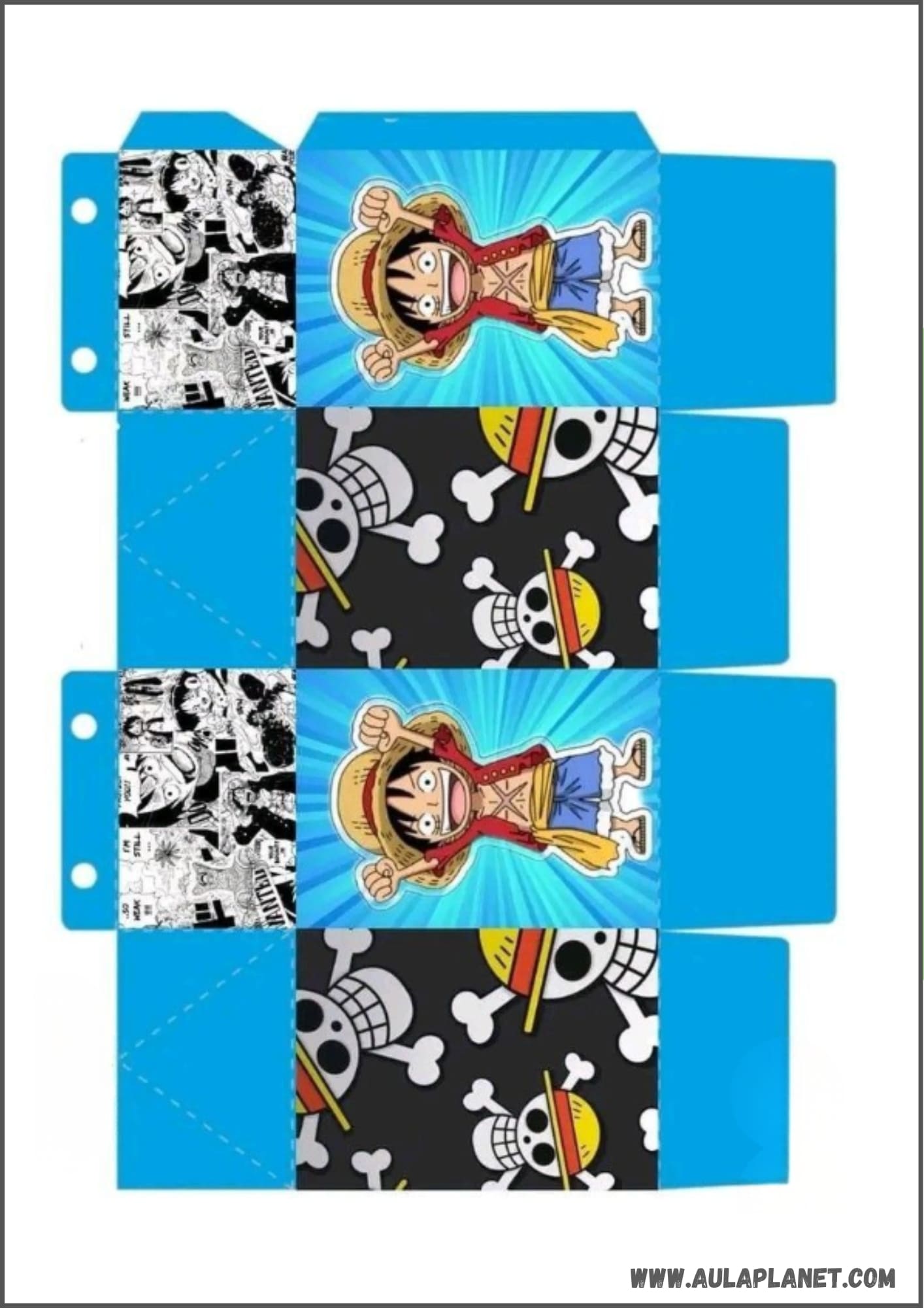 Printable One Piece Boxes Free | Papercraft Templates