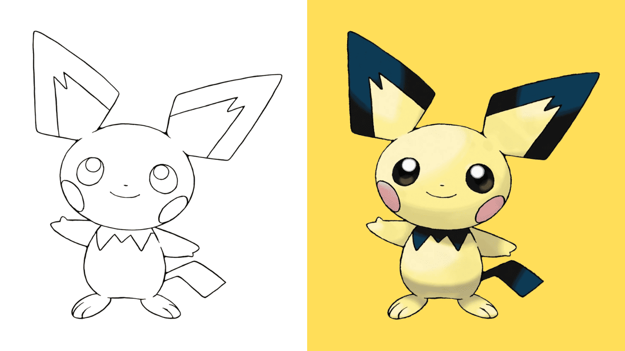 +7 Dibujos de Pichu para Colorear Gratis – Descarga e Imprime